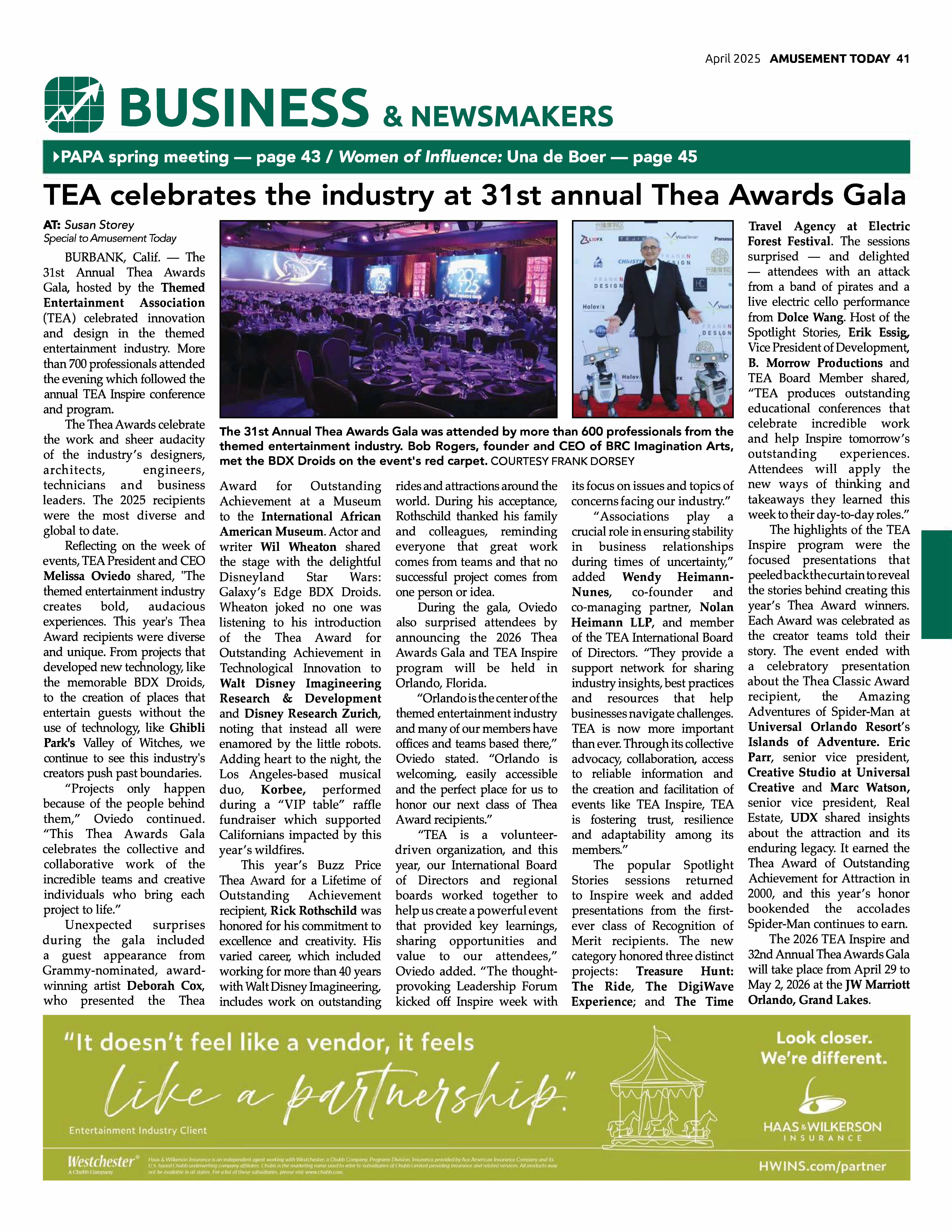 TEA's Feature in the April Edition of Amusement Today | Themed ...